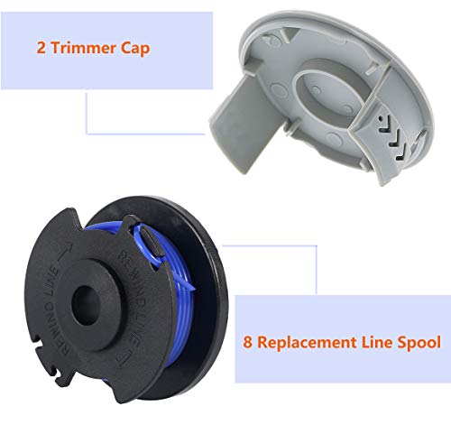 LEIMO KPARTS 0.065 String Trimmer Spool Line for Ryobi One+ AC14RL3A , 0.065" Autofeed Replacement Spools for Ryobi 18V, 24V, and 40V Cordless Trimmers (10 Pack)