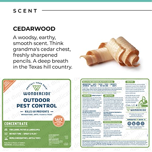 Wondercide - EcoTreat Outdoor Pest Control Spray Concentrate with Natural Essential Oils - Mosquito, Ant, Roach, and Insect Killer, Treatment, and Repellent - Safe for Pets, Plants, Kids - 16 oz