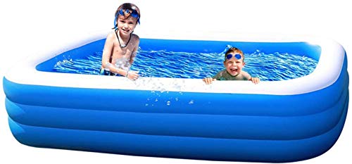 Swimming Pool X Large 71" x 55" x 23" - Inflatable Lounge Above Ground Family Swim Center Kids and Adults Perfect for Summer Outdoor Backyard Porch Garden Water Party Ages 3+ by Amy & Delle