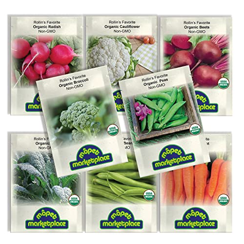 Organic Winter Vegetable Seeds Heirloom Seeds for Planting, Green Beans, Beets, Broccoli, Carrot, Cauliflower, Kale, Peas, Radish - Môpet Marketplace