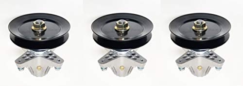 LAWN & GARDEN AMC 3 Upgraded Spindles, Mounting Holes Threaded for Easier Install, Compatible with MTD Cub Cadet 618-06978, 918-06978
