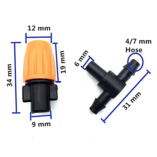 XLBH Irrigation Accessories Orange Atomizing Nozzle Industry Agriculture Cooling Humidify Misting Nozzle Garden Irrigation Watering Sprinklers 100 Pcs widely Used (Color : Pink)