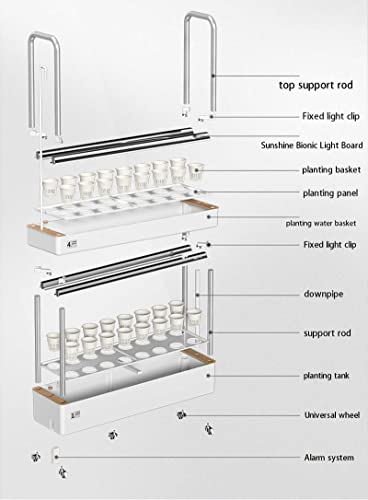 Personal Garden and Starter Kit, 120 Pods Indoor Gardening System with Growing Lights, Floor-Standing Hydroponics Growing System for Home Kitchen Balcony