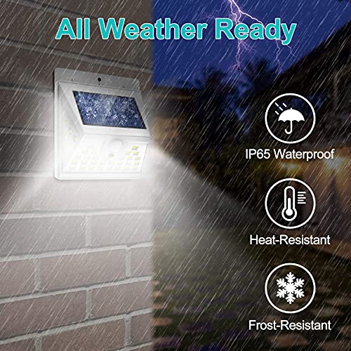 LANSOW Solar Motion Sensor Light Outdoor, [6 Pack/3 Modes/40 LED] Outdoor Lights Solar Powered Security Lights Wireless IP 65 Waterproof for Wall Deck Yard Garage Porch Garden Patio Fence(6pk-White)