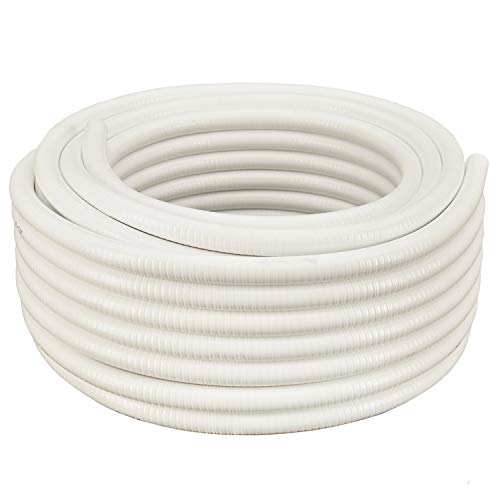 White Schedule 40 Flexible PVC Pipe, Hose, Tubing for Pools, Spas and Water Gardens (2" Dia x 10 ft)