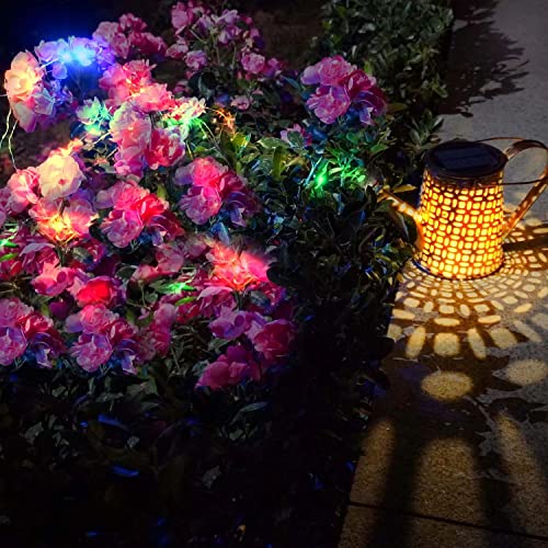 EDOF Solar Watering Can with Cascading Lights,Christmas Decorations Lights Waterproof Hanging Solar Lantern,Christmas Presents for The Children,Table Patio Yards Pathway Party Wedding Decor