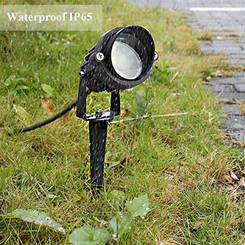 LAVAED 10W LED Landscape Lights 12V Pathway Spotlights Warm White Waterproof Uplight (2 Pack)