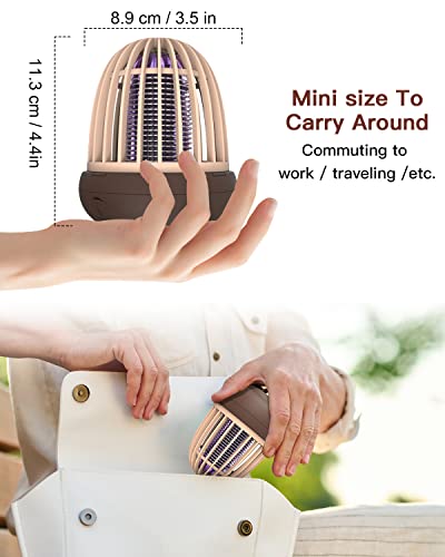 AICase 1800mA Rechargeable Portable Mosquito Killer lamp, Bug Zapper Latern,Bug Zapper Trap Light Outdoor and Indoor Cordless Battery Powered Waterproof Bug/Fly Trapper for Home