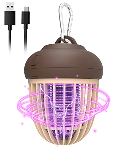 AICase 1800mA Rechargeable Portable Mosquito Killer lamp, Bug Zapper Latern,Bug Zapper Trap Light Outdoor and Indoor Cordless Battery Powered Waterproof Bug/Fly Trapper for Home
