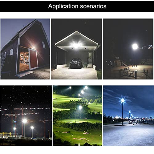 STARFISHHOME 2 Pack 150W LED Flood Light Outdoor,15500LM LED Work Light with US Plug,5000K Daylight White,IP67 Waterproof Outdoor Floodlights for Yard,Garden,Playground…
