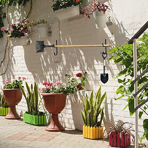 Pool Pole Hanger for Fence(4 Pack) Black Pool Equipment Hooks Heavy Duty Pool Tool Organizer for Telescopic Poles, Skimmers, Leaf Rakes,Pool Hose,Garden Tools,Brushes and Swimming Pool Accessories