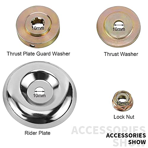 BaiNuo Steel Wire Brush Cutter Grass Trimmer Head for Garden Lawn Mower, 8Inch Trimmer Cutting Kit with Thrust Washer for String Trimmers, Rust Removel, Lawn Mower (8inch Set)