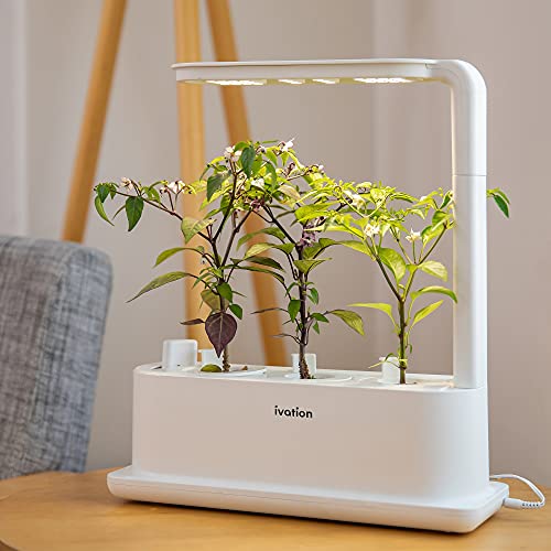 Ivation 3-Pod Indoor Hydroponics Growing System Kit with LED Grow Light, Herb Garden Planter for Herbs, Vegetables, Plants Flowers and Fruit
