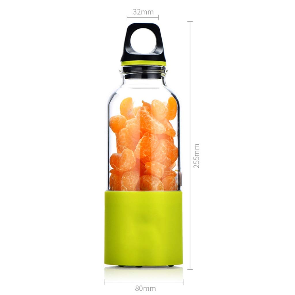 500ml Portable Blender Mini Electric Juicer Cup Orange Maker Smoothie Blender Juice Extractor Vegetables Fruit Mixer (Green)