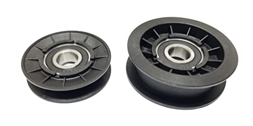 2 Idler Drive Pulley Set Compatible with John Deere Sabre Pulley V-Idler Pulley GX20286 and Flat Idler Pulley GX20287