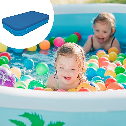 Rectangle Pool Cover, Easy Set Up Rectangle Inflatable Swimming Pool Cover Dustproof Pools Protector, Fits 120 in x 72 in Frame Pool and Solar Pool Cover for Garden Outdoor Pools Cover(10ft X 6ft)