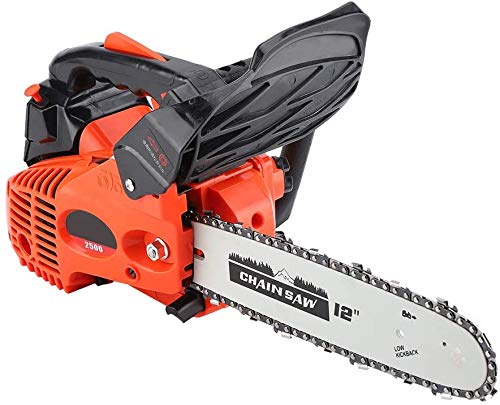25.4CC Gas Chainsaw, 12" Gasoline Chainsaw Handheld Cordless Petrol Gasoline Chain Saw Wood Cutting Grindling Machine for Cutting Wood with Tool Kit,Garden Farm Home Use,3000r/min