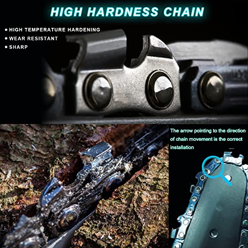 XTIMES Mini Chainsaw, 6 Inch Power Chain Saws with 2 Rechargeable Battery, Electric Chainsaw Cordless Portable Handheld Chainsaw for Garden Tree Trimming Wood Cutting