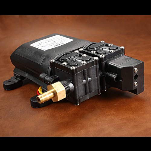 bayite 12V DC Fresh Water Pump 7.5 L/Min 2 GPM 100 PSI Adjustable 12 Volt Diaphragm Pump Self Priming Sprayer Pump with Pressure Switch for RV Camper Marine Boat