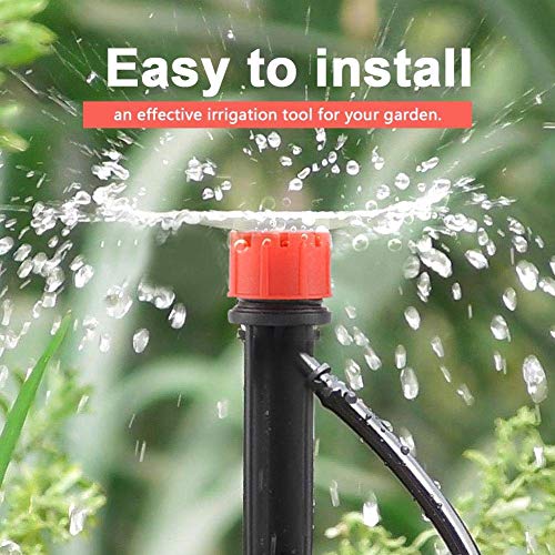 Fdit 20Pcs Watering Spray Nozzles Dripper Adjustable 8 Water Outlet Garden Sprinkler Dripper for Drip Watering System