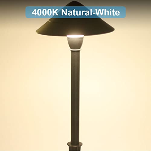 Outdoor Lights Landscape Lights Garden Lights, 12V 3W Low Voltage Patio Lawn Yard Pathway Lights,Aluminum Construction IP65 Waterproof 4000K Natural White (4-Pack)