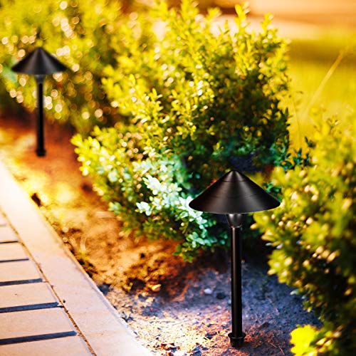 Outdoor Lights Landscape Lights Garden Lights, 12V 3W Low Voltage Patio Lawn Yard Pathway Lights,Aluminum Construction IP65 Waterproof 4000K Natural White (4-Pack)