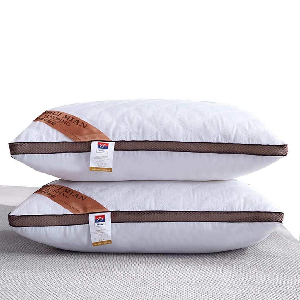 TBGFPO Long Neck Pillow Bed Sleeping Pillow Relieve Cervical Fatigue Shoulder Pain Pillow Filling Core Cotton Embroidery
