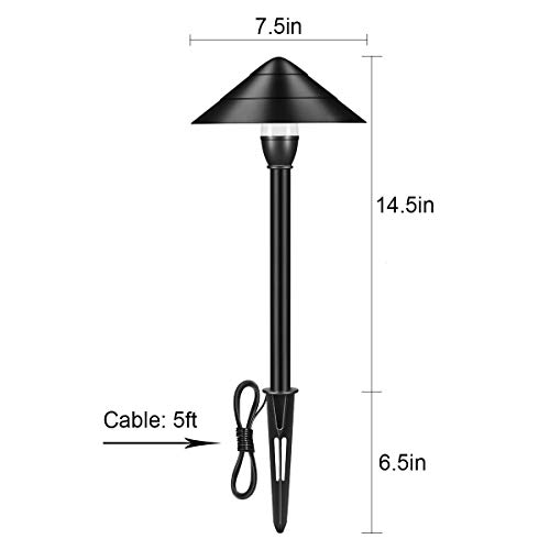 Outdoor Lights Landscape Lights Garden Lights, 12V 3W Low Voltage Patio Lawn Yard Pathway Lights,Aluminum Construction IP65 Waterproof 4000K Natural White (4-Pack)