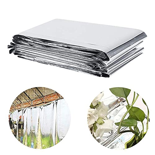 QLGCJ High Silver Reflective Mylar Film, Garden Greenhouse Covering Foil Sheets Effectively Increase Plants Growth, 120x210cm