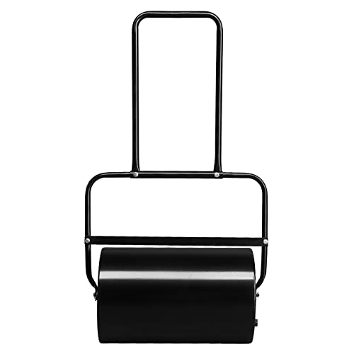 Outvita Lawn Roller, 10 Gallons Water and Sand Filled Garden Drum Roller with U Shaped Handle Tow beind Sod Roller for Planting, Seeding(Black)