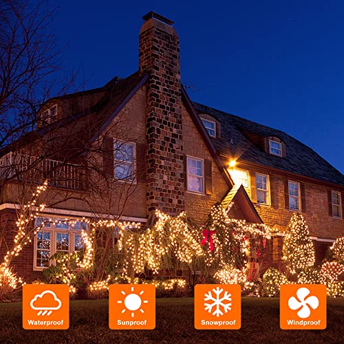 240 LEDS 78Ft Extra-Long Solar String Lights Outdoor,SUWITU Solar Fairy String Lights Waterproof with 8 Modes,Copper Wire Solar Twinkle Lights for Outside Garden Tree Yard Party Xmas Decor(Warm White)