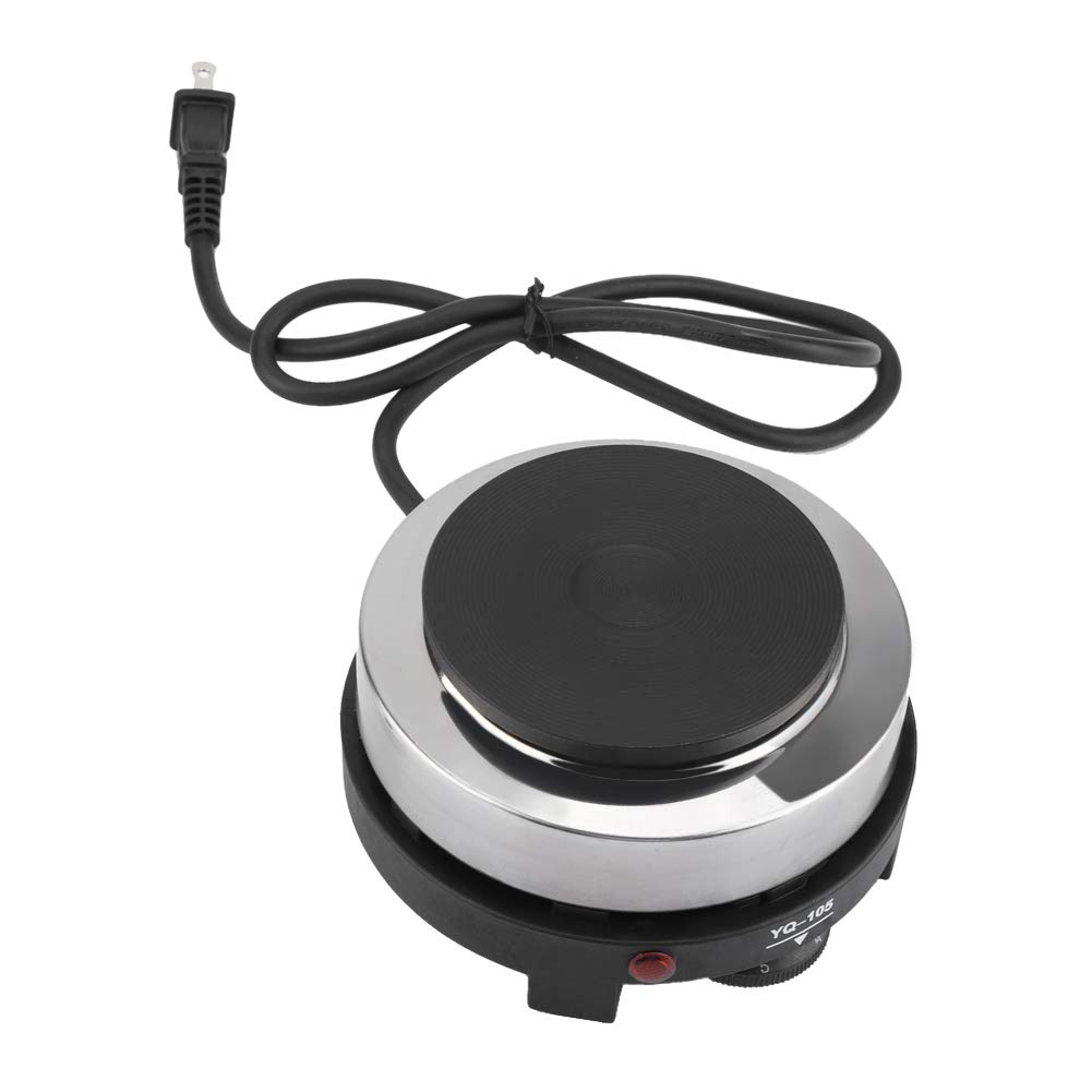 Mini Hot Plate, 500W Circular Small Electric Hot Plate, 110V Stove Electric Portable Stove Kitchen Cooktop Electric Heater, 5.3Inch