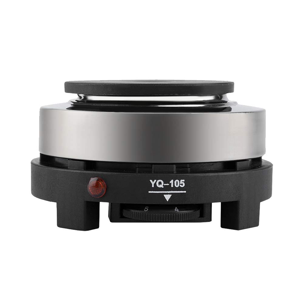 Mini Hot Plate, 500W Circular Small Electric Hot Plate, 110V Stove Electric Portable Stove Kitchen Cooktop Electric Heater, 5.3Inch