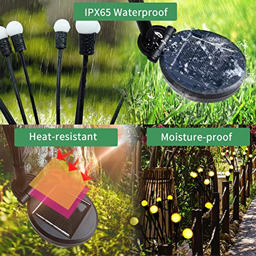 Vibera Solar Garden Lights 6 LED Firefly Lights Solar Outdoor Waterproof Solar Powered Outdoor Lights Decorative for Garden Swaying Solar Garden Lights Decorative for Pathway Patio Yard(2pack)