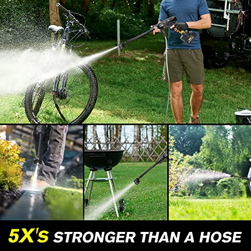 Heywork Cordless Pressure Washer, 600PSI Portable Pressure Washer Handheld, Power Pressure Cleaner with 6-in-1 Adjustable Nozzle