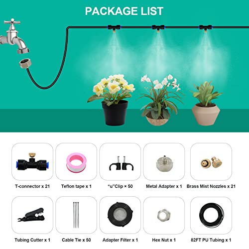 Fullwatt Misting Cooling System with 82FT Misting Line