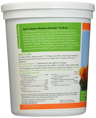 J R Peters Inc 51024 Jacks Classic No.1.5 10-30-20 Blossom Booster Fertilizer