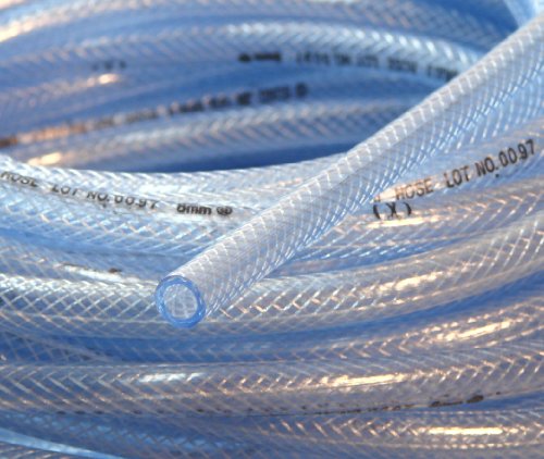 SMI 1" (25mm) Inner Diameter 3.3Ft 1 Meter High Pressure Braided PVC Tubing Clear Hose Braid Reinforced Pipe Garden Pond Water Delivery