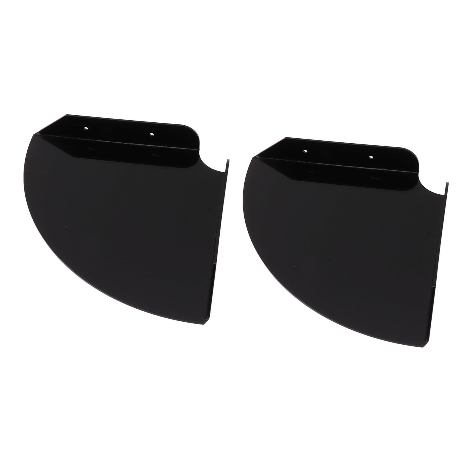 Corner Shelf, Wall Mount 2pcs High Strength Large Space Corner Wall Shelf Easy Installation Fashion for Bedrooms (Black)