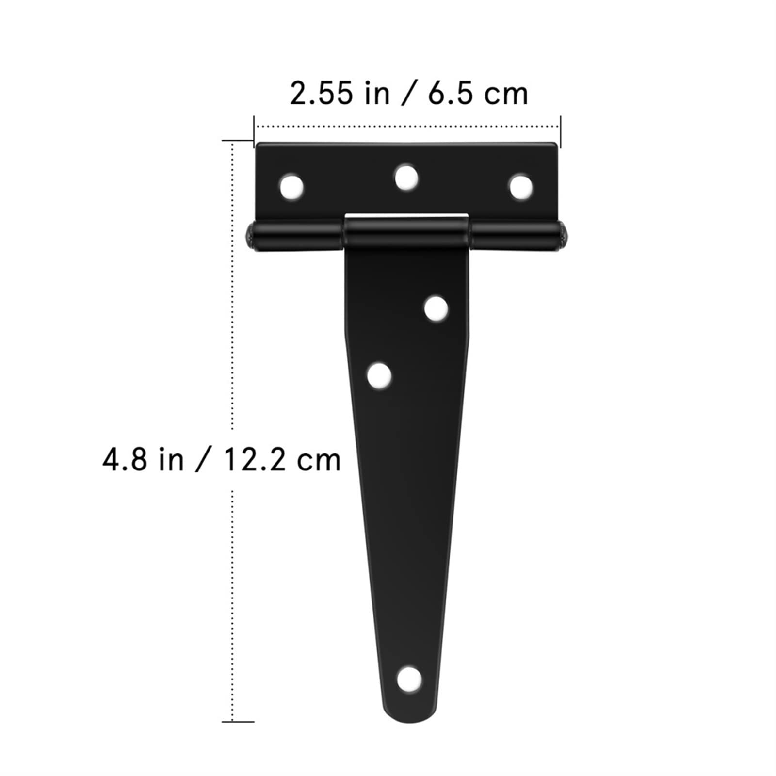6pcsT Hinges, Gates, Black Hinges, Heavy Duty Hinges for Wooden Fences, Sheds, Wooden Boxes, Garden Gates, Log Cabins Cerniera