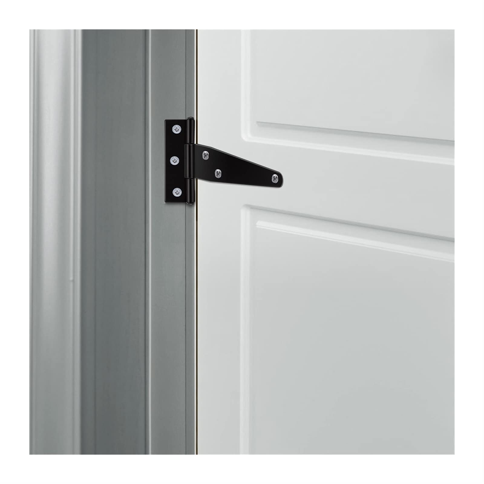 6pcsT Hinges, Gates, Black Hinges, Heavy Duty Hinges for Wooden Fences, Sheds, Wooden Boxes, Garden Gates, Log Cabins Cerniera