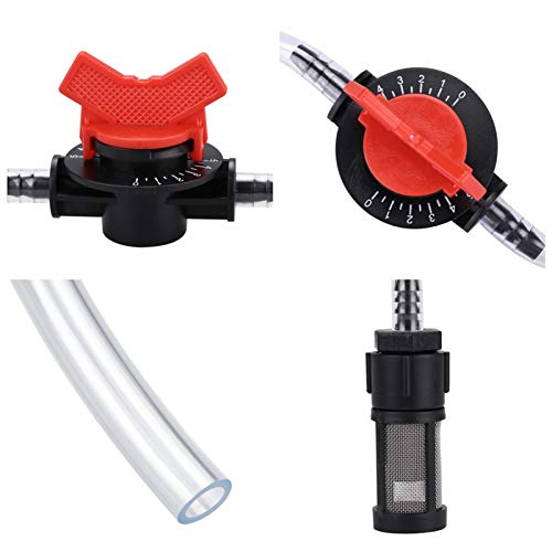 TOPINCN Fertilizer Injector, Plastic Garden Irrigation Device Kit G3/4 Fertilizer Injector + Switch + Filter + Water Tube