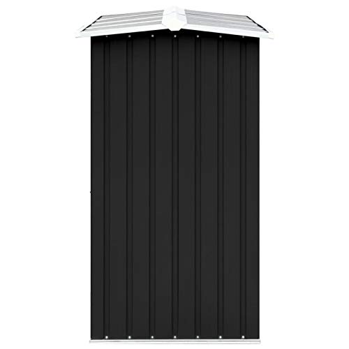 Tidyard Garden Log Storage Shed Galvanized Steel Firewood Storage Rack 129.9 x 36.2 x 56.7/60.2 Inches (L x W x H)