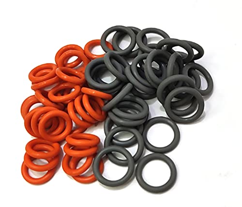 palart 1/4" & 3/8" Pressure Washer QD Colored O-Rings (1/4''&3/8''(25+25) 50 Pack ๏ผRed+Grey๏ผ,M22 Quick Connect Coupler