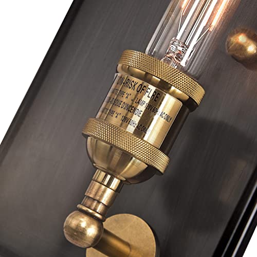 c cattleya Outdoor Wall Light Fixture, Brass Exterior Wall Lantern Sconce, Waterproof Outdoor Wall Mount Front Porch Light with Unique Door Design for Garage Garden Patio Staircase Balcony