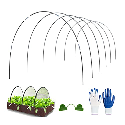 Garden Hoops - Hoop House Greenhouse DIY Garden Hoops for Raised Beds,Fiberglass Support Hoops Frame Plant Hoops for Garden Netting,Garden Tunnel Hoops,Row Cover Hoops Kit 30pcs