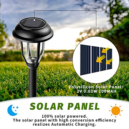 SOLPEX 8 Pack Solar Pathway Lights, Solar Path Lights Waterproof, Solar Garden Lights Outdoor for Garden, Yard, Pathway, Landscape, Walkway and Driveway (Warm White)
