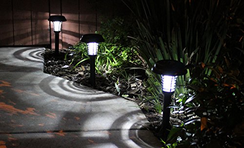 Bluedot Trading Solar Powered Pathway Lights & Bug Zappers Mosquito Bug Zapper All-in-One Wireless for Outdoor Use in Gardens, Landscapes, Pathways, and Yards