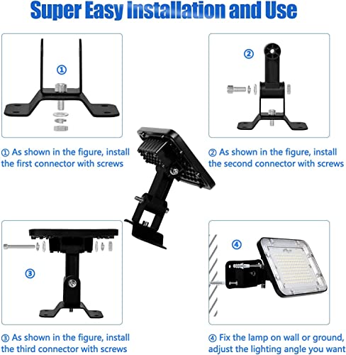 DragonLight 150W LED Flood Light, 18000lm Super Bright Security Lights, IP65 Waterproof Outdoor FloodLight, 5000K Daylight White Floodlight for Yard, Garden, Playground, Basketball Court[2Pack]