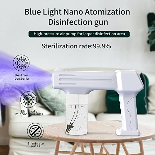 Disinfection Nano Steam Gun,Nano Spray Fogger,machine cordless disinfectant sprayer fogger,Portable Handheld Atomizer Steam Gun Sprayer for Home Office Car School Garden Gift (White)